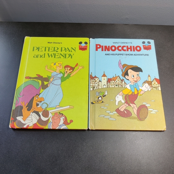Disney | Other | Vintage Disney Peter Pan And Pinocchio Books | Poshmark